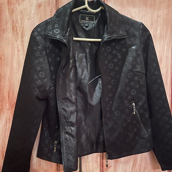Louis Vuitton | Jackets & Coats | Louis Vuitton Black Logo Jacket ...